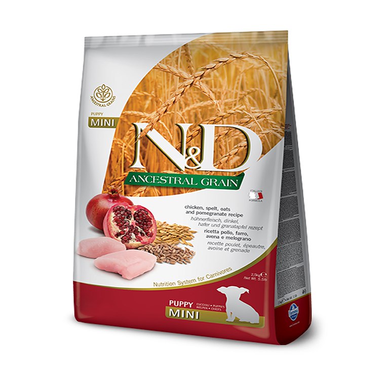 ND dog low grain puppy mini piletina 800g