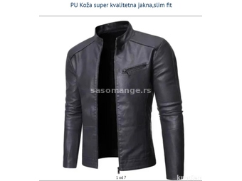 PU Koža super kvalitetna jakna,slim fit