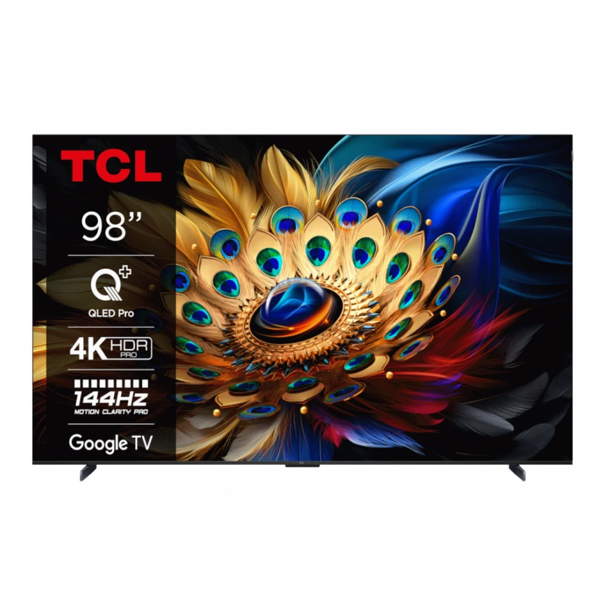 Televizor TCL 98C655/QLED/98"/4K UHD/144Hz/Google TV/crna