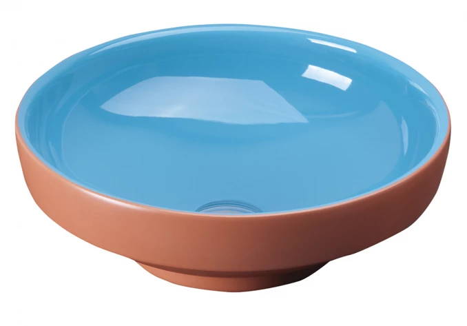 Lavabo nadgradni VITRA Water jewles fi40cm turquoise