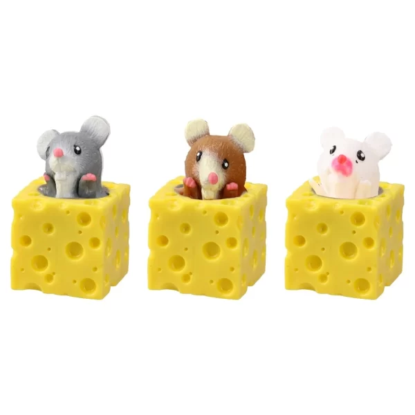 Squeezy cheese, gumena igračka, miš i sir, miks