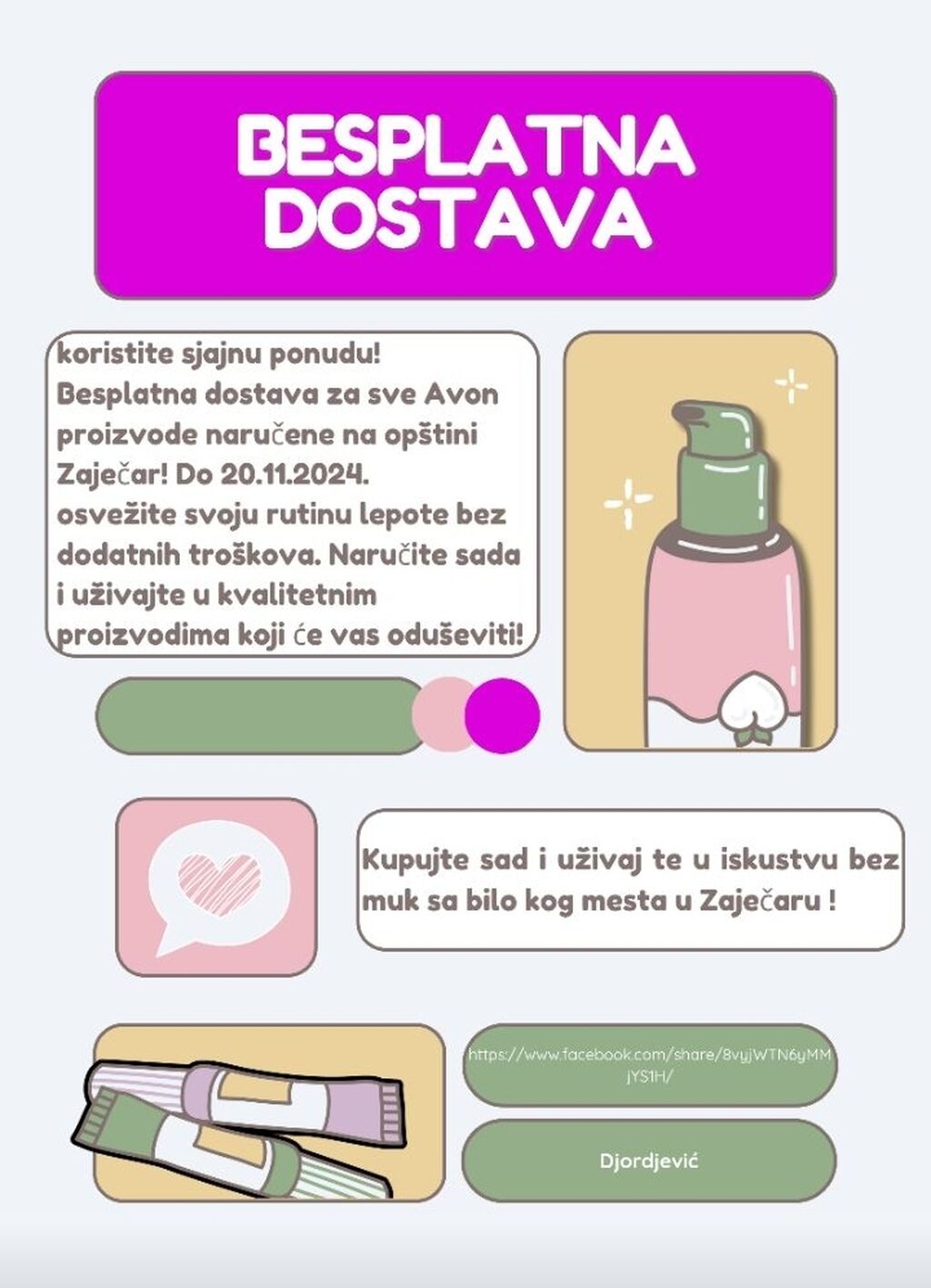 Besplatna Dostava uz poručene bilo koji proizvod iz mobilne brošure