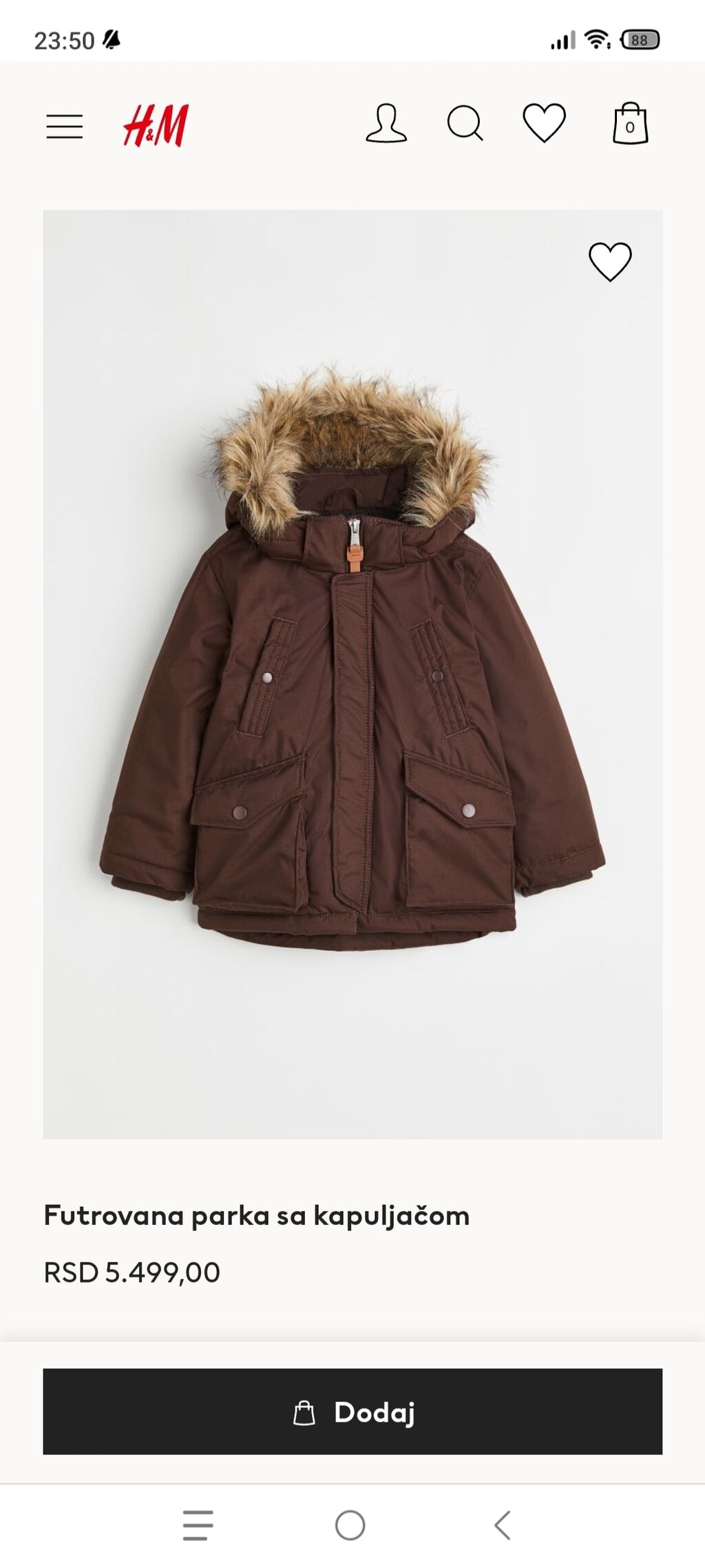 H&M, Parka, 128-134