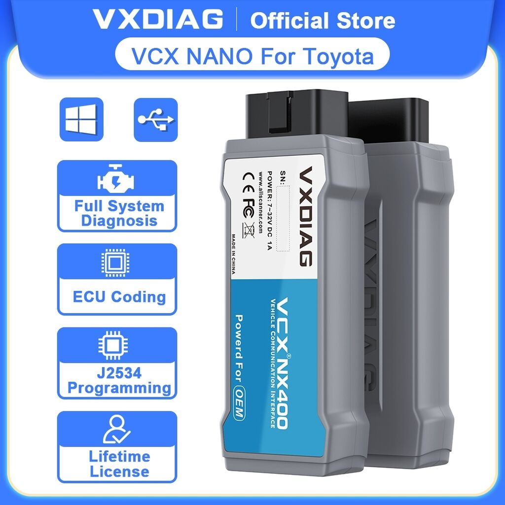 VXDIAG NANO NX400 Pro USB / WIFI Toyota Lexus OBD2 VXDIAG NANO NX400