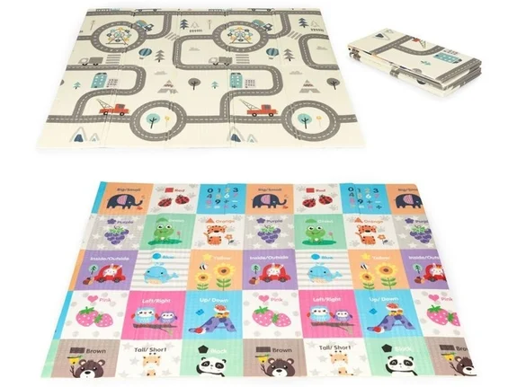 Eco toys Edukativna podloga za igru sa dva lica sa torbom ECOEVA016
