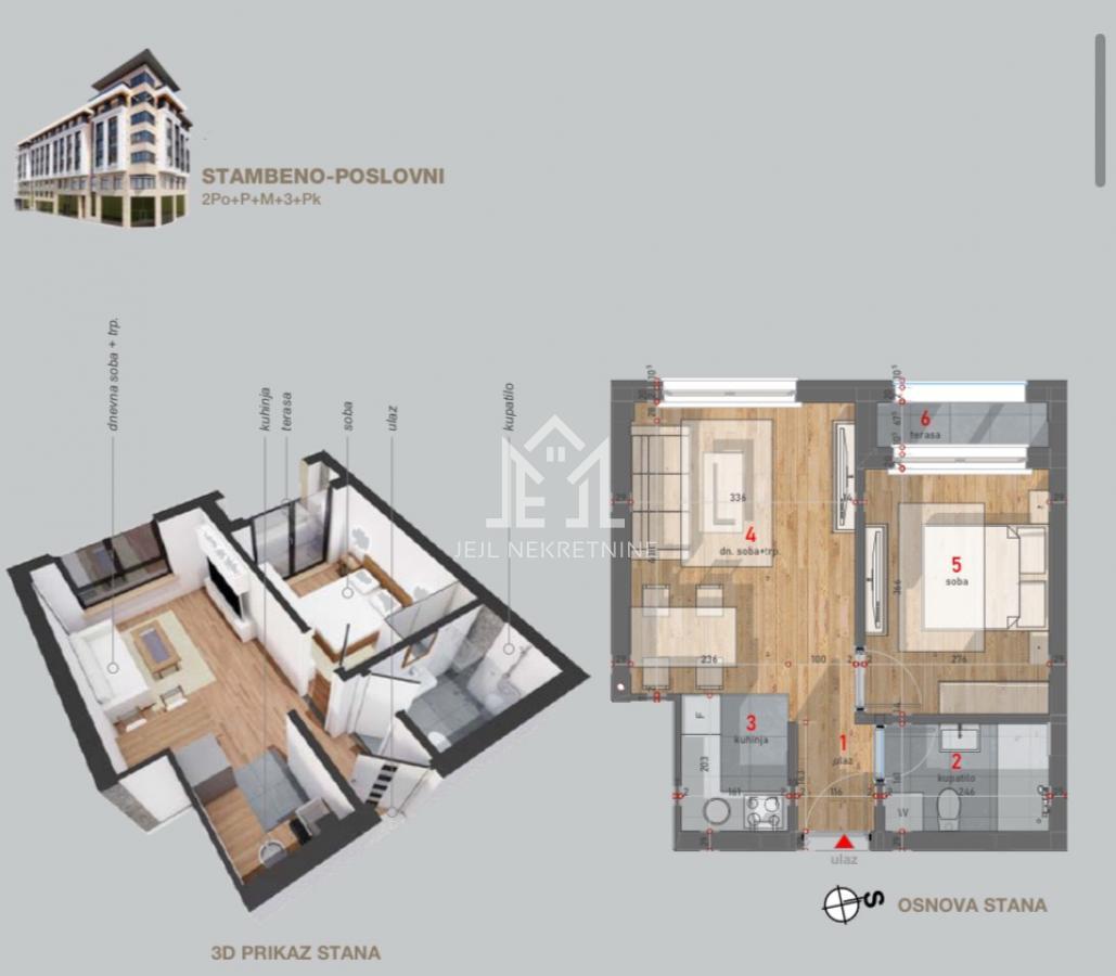 Jednoiposoban stan, 35.62m2 centar grada