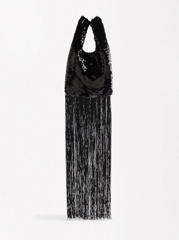 Party bag with sequins and fringes