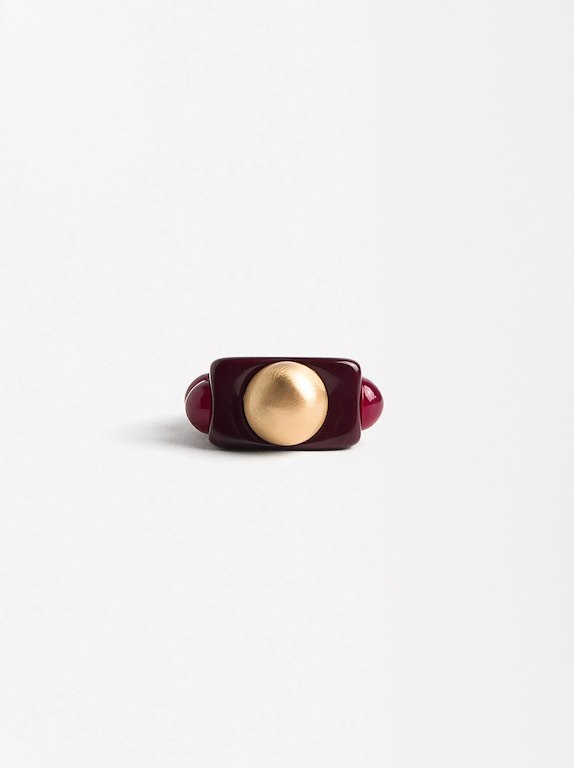 Resin Ring With Metallic Details