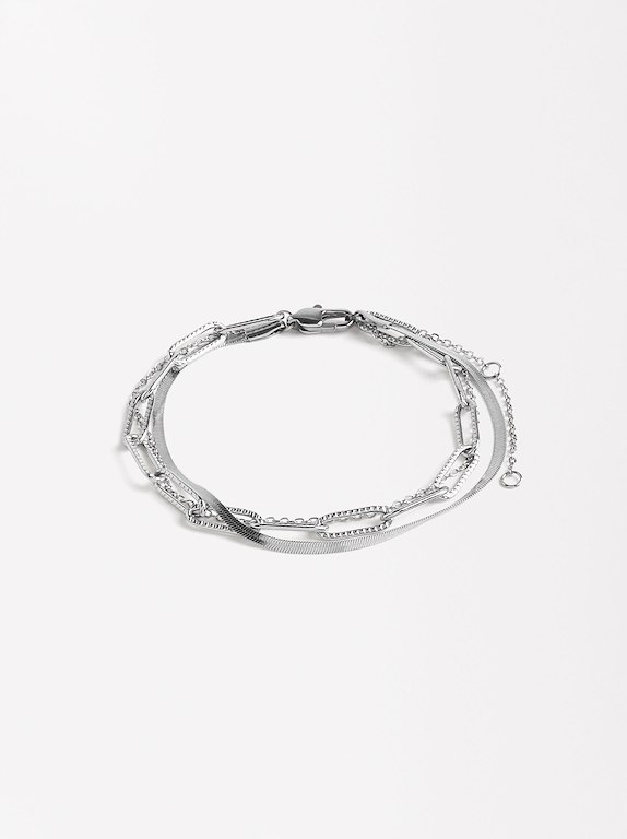 Triple Chain Bracelet - Stainless Steel