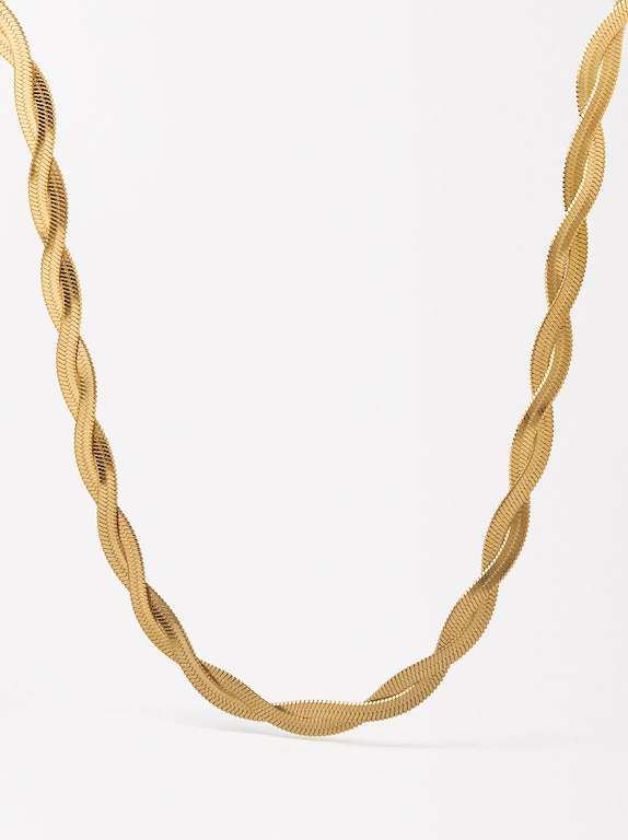 Braided Flat Chain - Stainless Steel