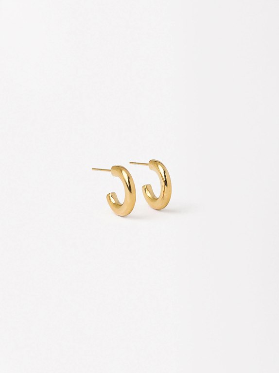 Gold Hoops - Stainless Steel