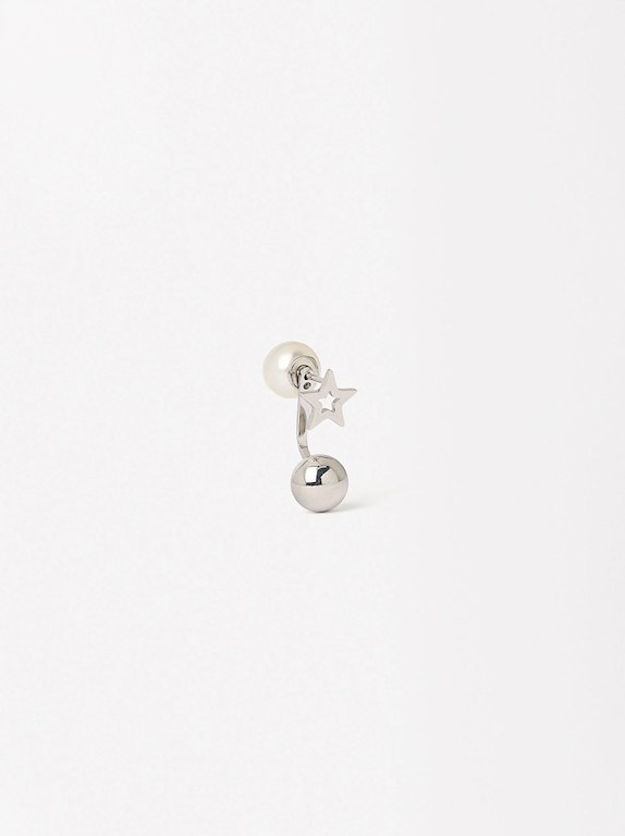 Single Ear Jacket Earring - Stainless Steel