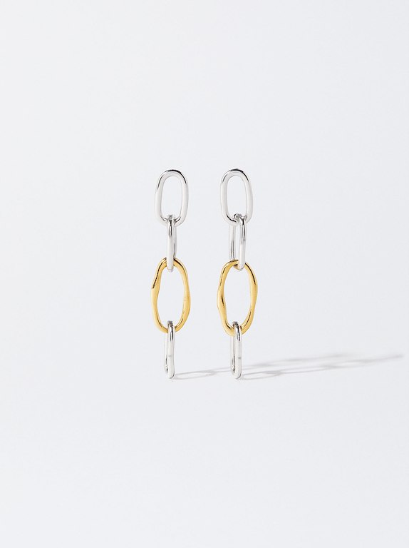 Stainless Steel Link Earrings