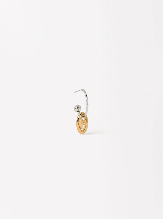 Single Ear Jacket Earring - Stainless Steel