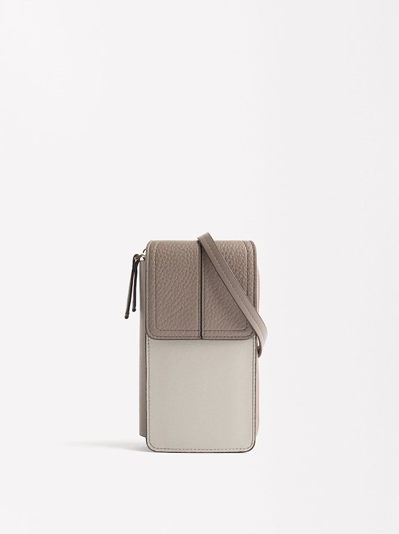 PHONE BAG WITH FLAP CLOSURE