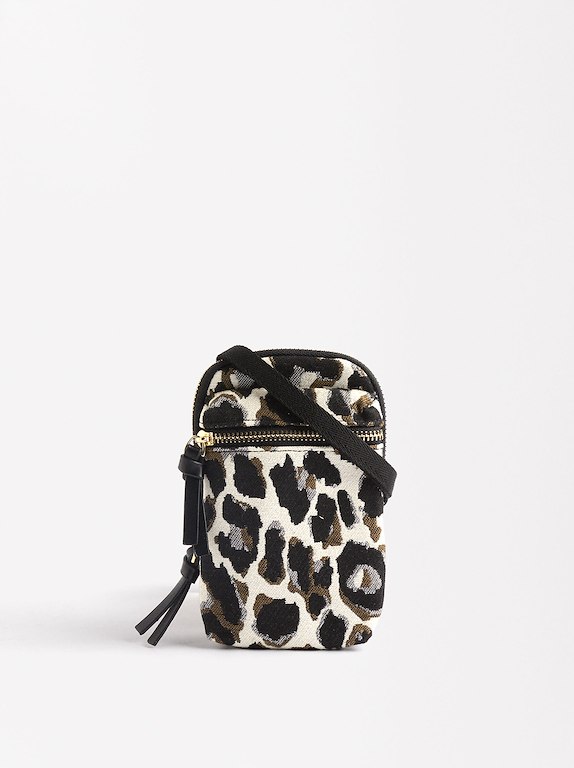 LEOPARD PRINT MOBILE PHONE BAG