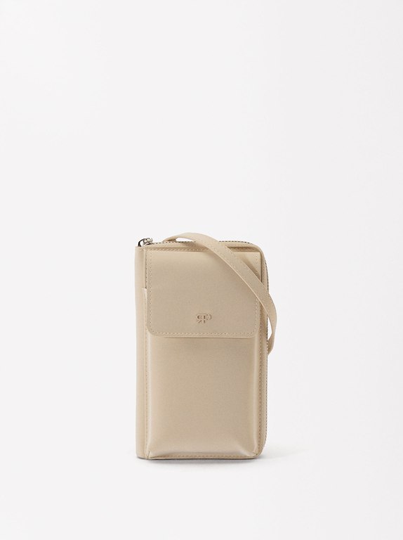 MOBILE PHONE BAG WITH FLAP CLOSURE