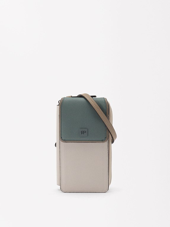 MOBILE PHONE BAG WITH FLAP CLOSURE