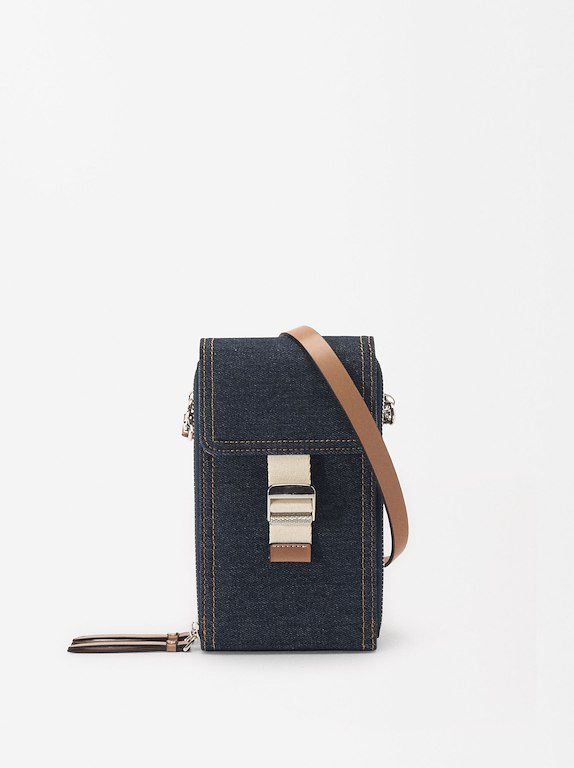 DENIM CELL PHONE BAG