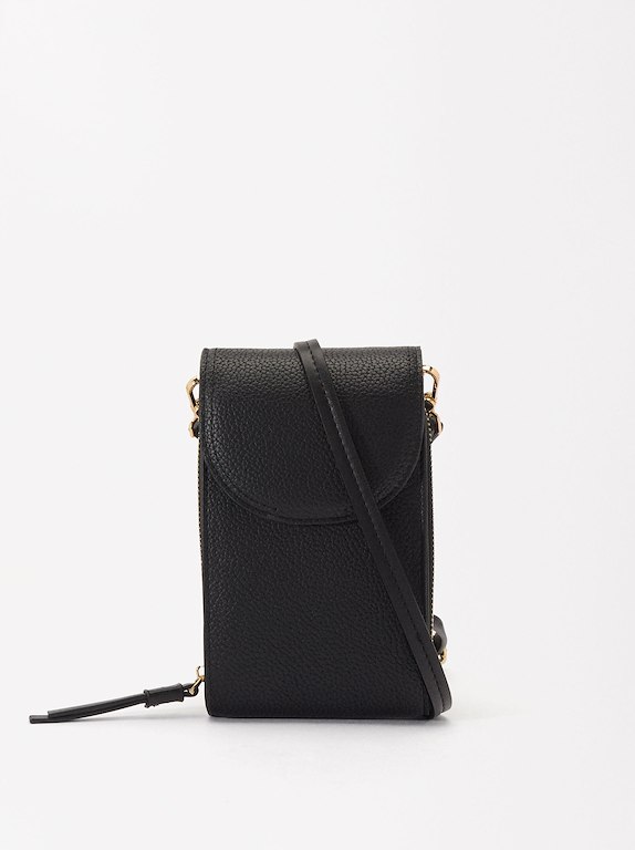 MOBILE PHONE BAG WITH FLAP CLOSURE