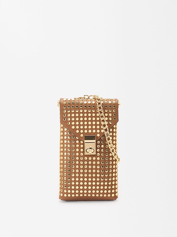 STUDDED PHONE POUCH