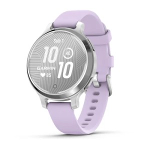 Lily 2 Active Silver with purple jasmine silicone band