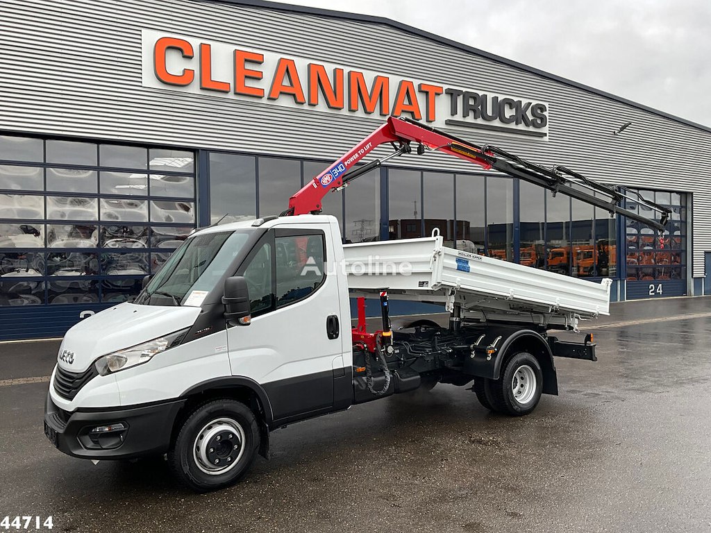 IVECO Daily 72C18 HMF laadkraan 3,4 Tonmeter laadkraan + Meiller 3-zij kiper