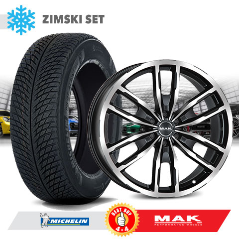 255/55 R20 SET Z MICHELIN + MAK PEAK BLK POL 6/139.7