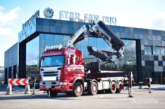 Scania G 480 8x4 PALFINGER PK 78002 SH Kran Crane kamion s ravnom platformom