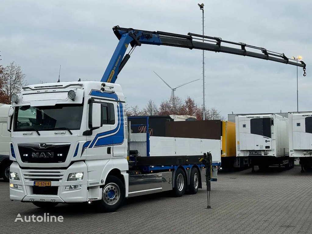 MAN TGX 26.500 6x2*4 Palfinger PK18502 SH Crane 6x Extentable kamion s ravnom platformom