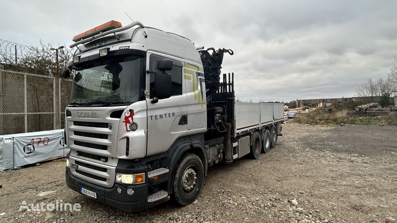 Scania R 480 HIAB 377E kamion s ravnom platformom