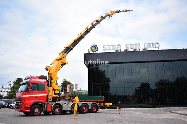 Volvo FH 16 10x4 PALFINGER PK 150002 FLY JIB WINCH kamion s ravnom platformom