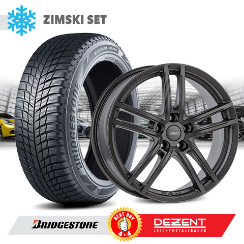 245/45 R19 SET BRIDGESTONE RFT + DEZENT TZ GM 5/112 + TPMS