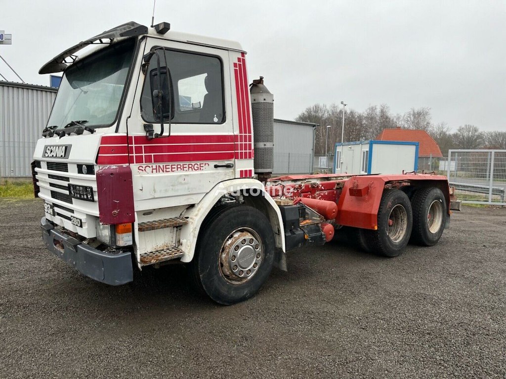 Scania P93 6x4 full spring manual chassis kamion šasija