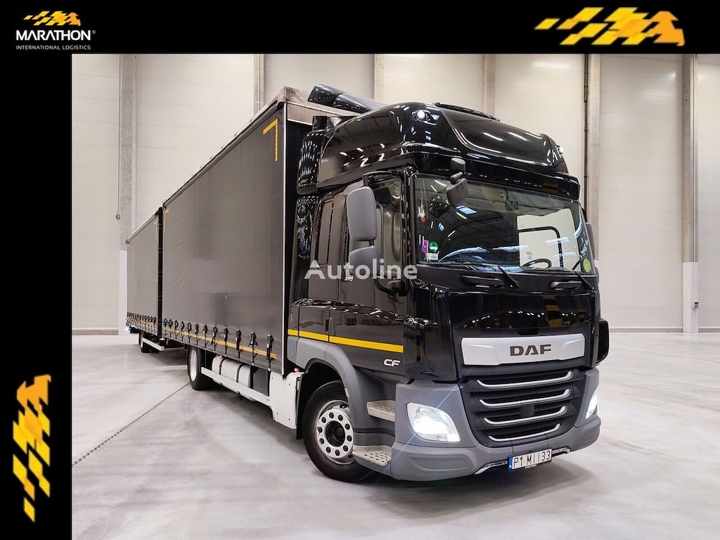 DAF CF 370 kamion sa klizna zavesa cerada + prikolica sa kliznom ceradom