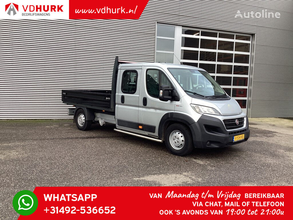 FIAT Ducato 2.3 MJ 150 pk Dubbel cabine 6 Pers./ Open laadbak/ Luchtv kamion s ravnom platformom < 3.5t