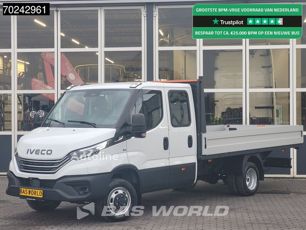 Novi IVECO Daily 35C18 3.0 180PK Nwe model 2025 Dubbel Cabine Open laadbak kamion s ravnom platformom < 3.5t