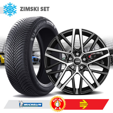 215/65 R17 SET Z MICHELIN + MOMO AVE MB POL 5/114.3 + TPMS