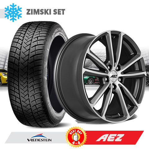 215/55 R17 SET Z VREDESTEIN + AEZ TIOGA TM POL 5/112