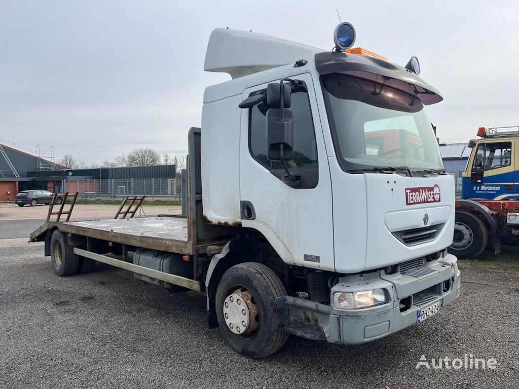 Renault Midlum 220 4x2 14 tons truck, platform mit ramps autotransporter