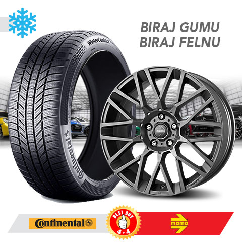 215/55 R17 SET Z CONTINENTAL + MOMO REV MA 5/112