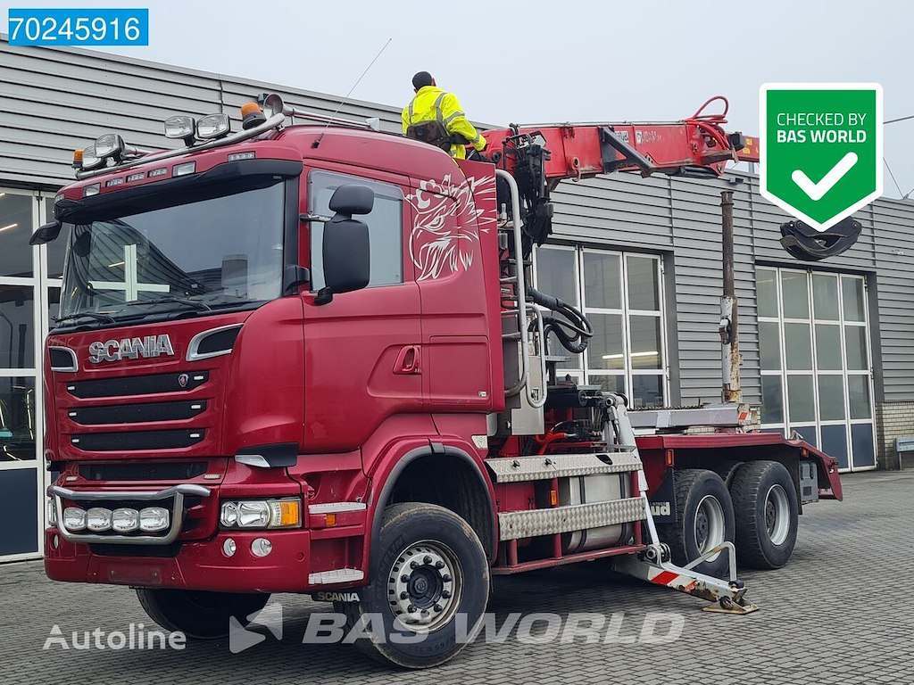 Scania R580 6X4 Jonsered J28505 83 Crane Kran Steel-suspension Retarder kamion za prevoz drva