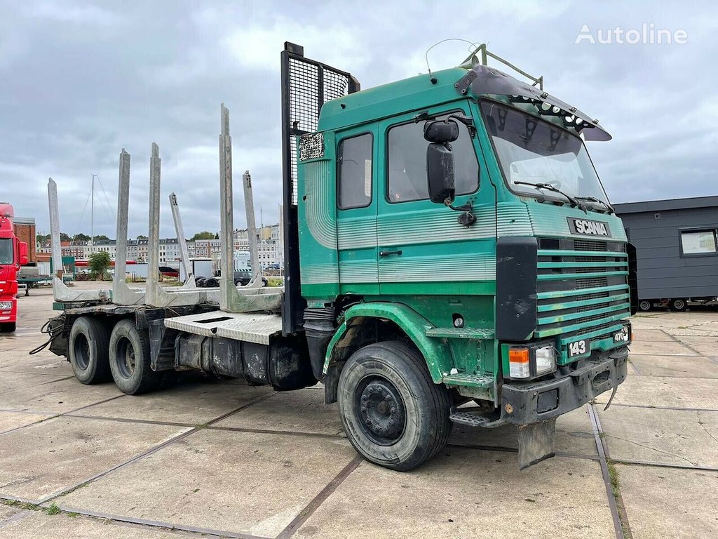 Scania R143 6x4 full spring manual kamion za prevoz drva