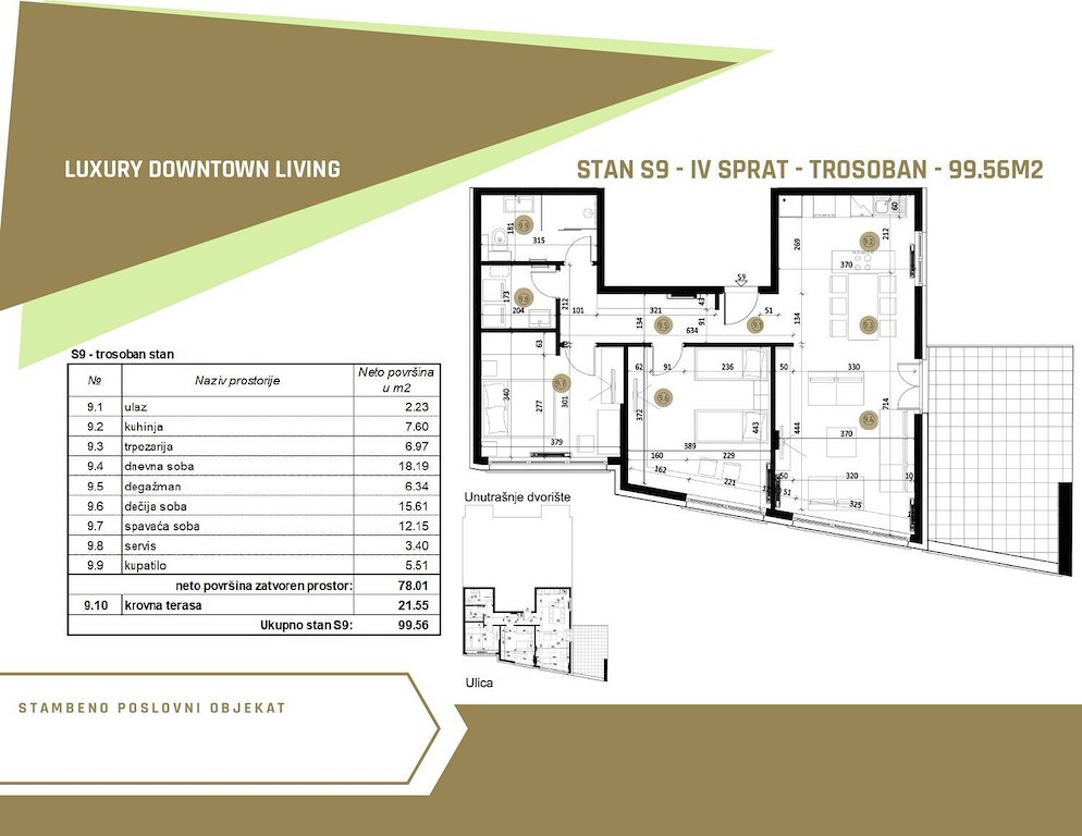 VRACAR CRVENI KRST 100m2 , T , 297413e