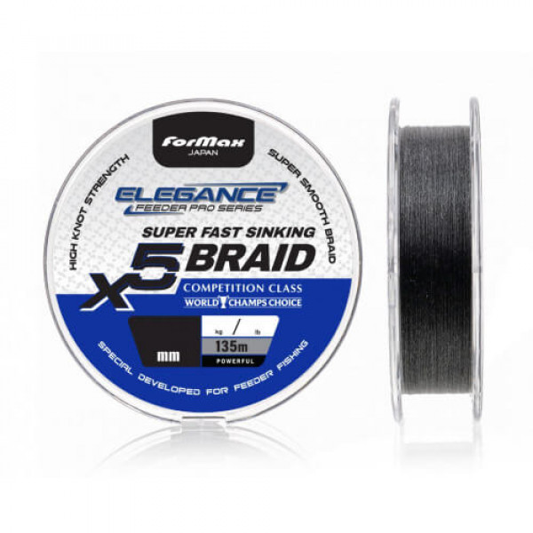 Upredena struna EL Feeder Pro Fast Sinking Braid Black 135m