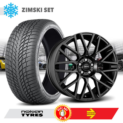 245/45 R19 SET Z NOKIAN + MOMO REV MB 5/112