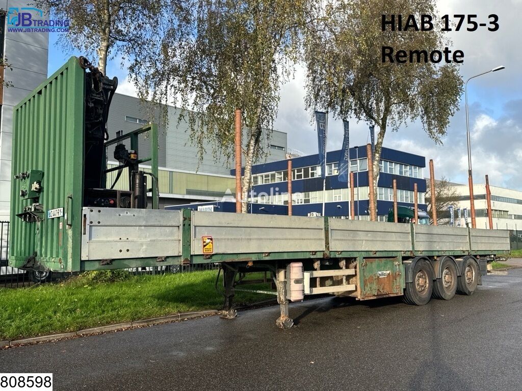 Samro open laadbak HIAB 175 - 3, Borden, Remote poluprikolica sa ravnom platformom