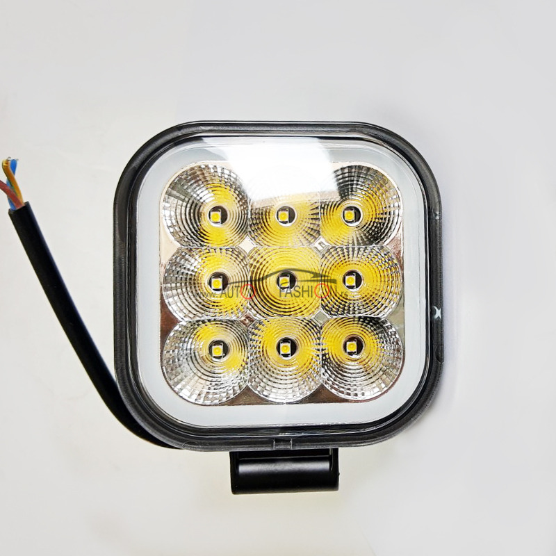 LED FAR Radni 27W 9-60V kocka + Angel eye 3373