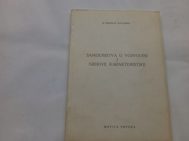 Samoubistva u Vojvodini i njihove karakteristike, MS ns