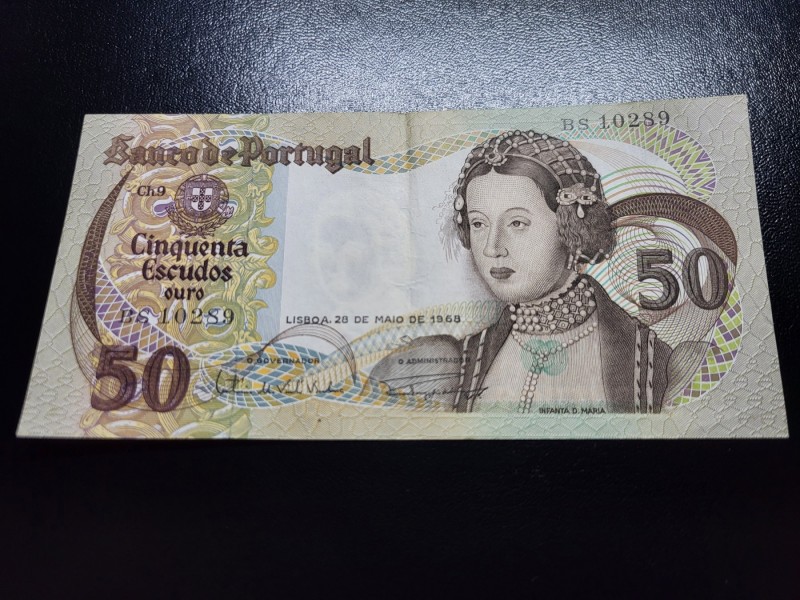 PORTUGAL 50 Escudos, 1968, XF